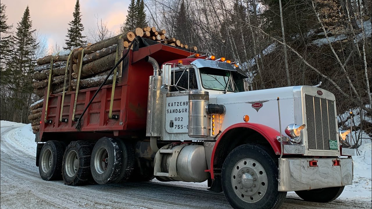 Hauling pulp with dump truck - YouTube