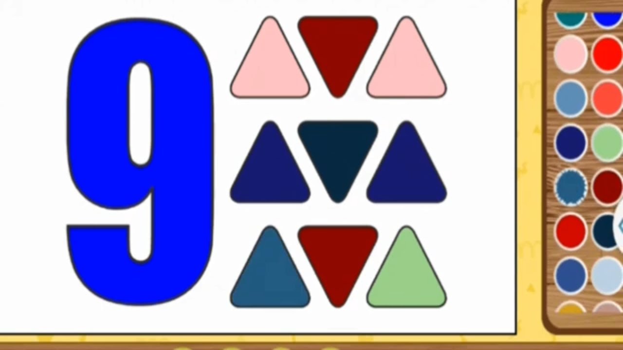 Painting number 123456789 I coloring and painting number for toddlers ...