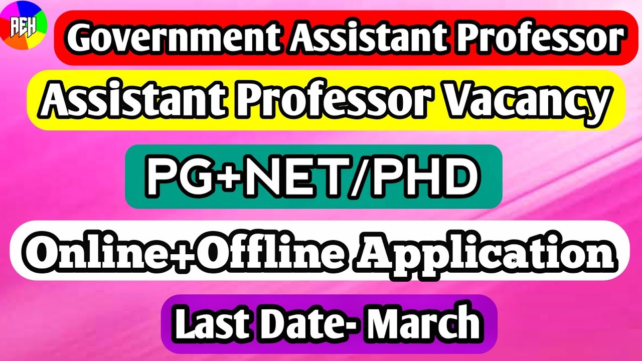 Assistant Professor Recruitment 2024 | Government Assistant Professor ...