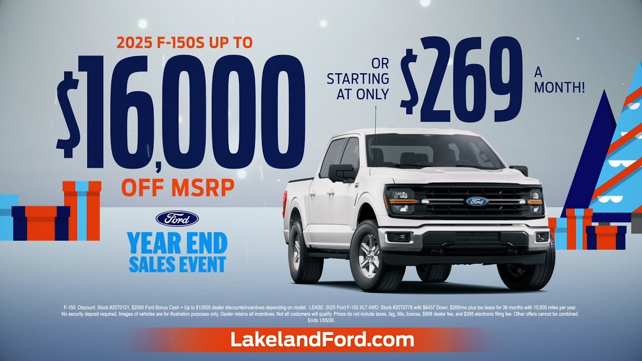 All 2025 Ford F-150 Models 0% Financing for 60 Months + No Payments til ...