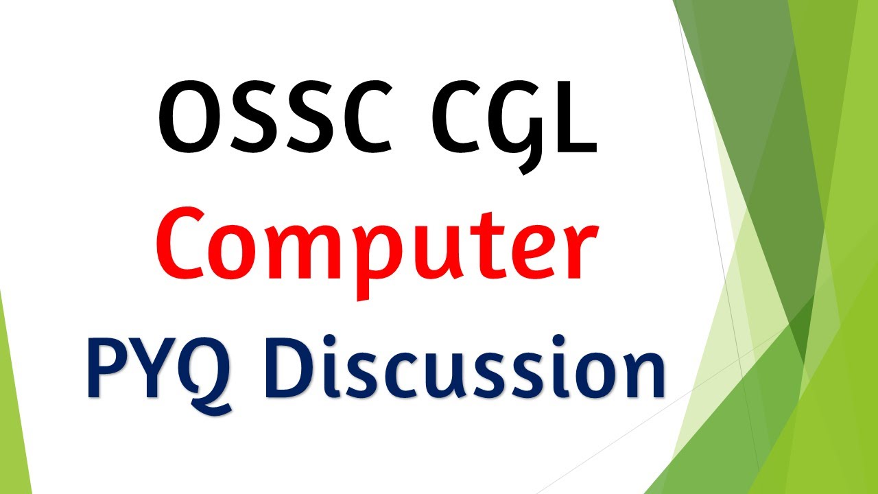 #ossc CGL Computer PYQ Details Practice || 23 June || Exams Odia ...