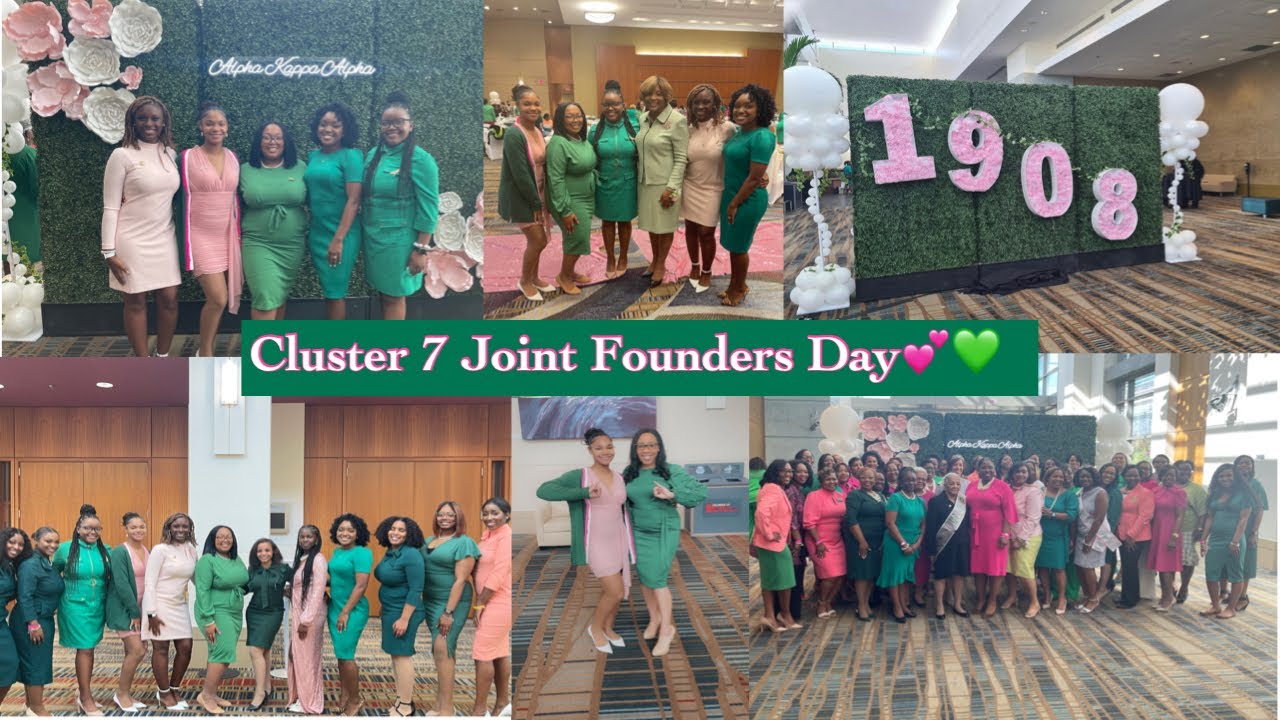 Vlog: Cluster 7 Joint Founders Day!💕💚 #aka #SAR - YouTube