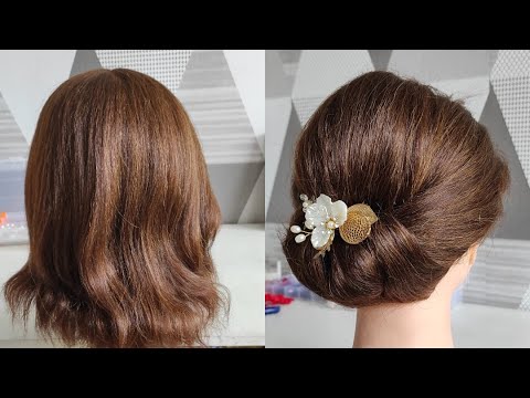 Easy hairstyle for short hair (Sanggul Modern untuk Rambut Pendek) - YouTube