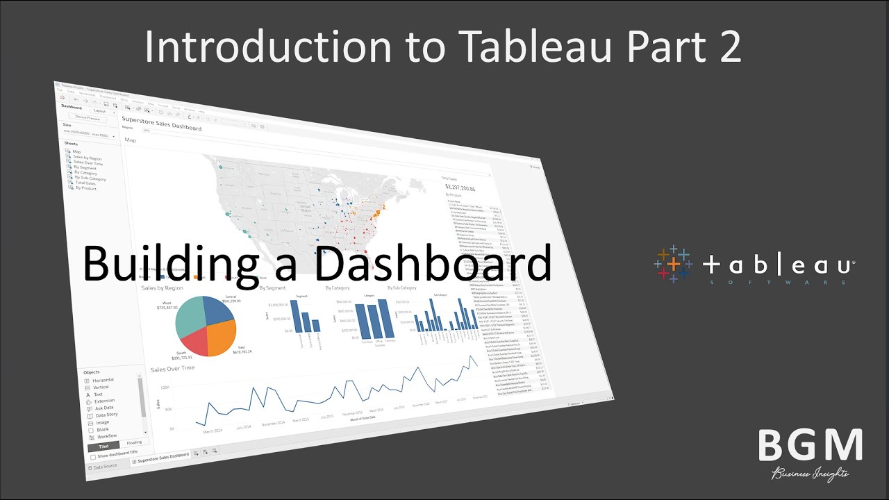 Tableau for Beginners 2023 Part 2 | Building a Dashboard in Tableau ...