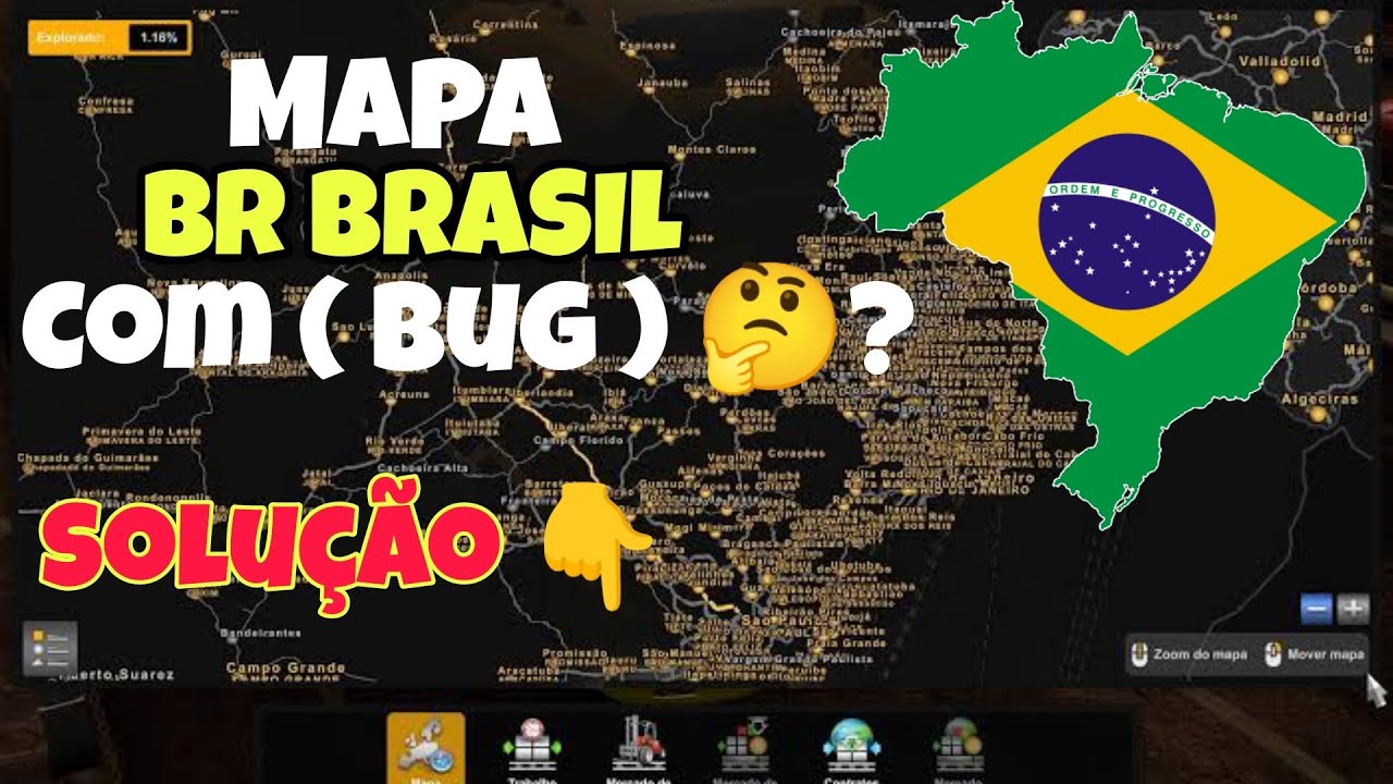 MAPA BR BRASIL COM BUG ? VEJA COMO RESOLVER #brbrasil #eurotruck2 #bug ...