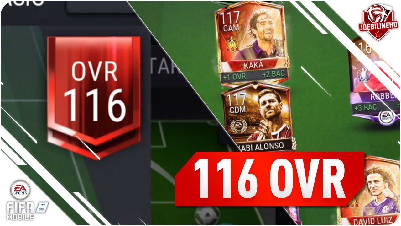 FIFA MOBILE INSANE 116 RATED TEAM! #FIFAMOBILE 116 OVERALL SQUAD ...