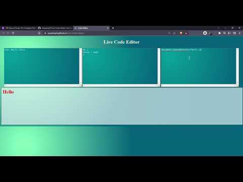 Live Code Editor Project Demo with source code - YouTube