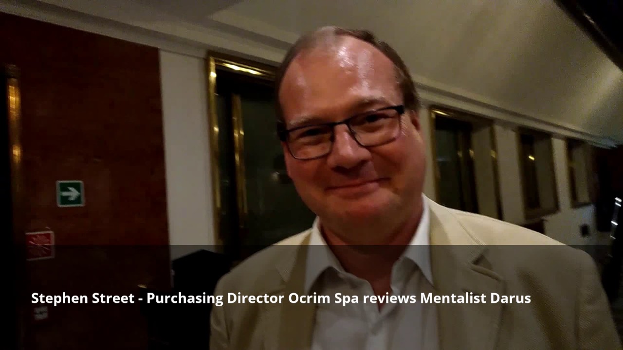 Stephen Street - Purchasing Director Ocrim Spa reviews Mentalist Darus ...