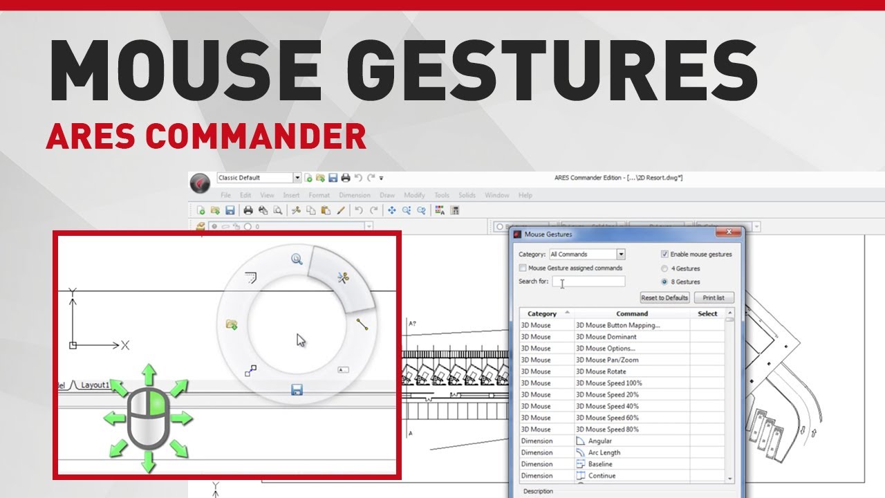 Mouse Gestures | ARES Commander Edition 2014 SP1 - YouTube