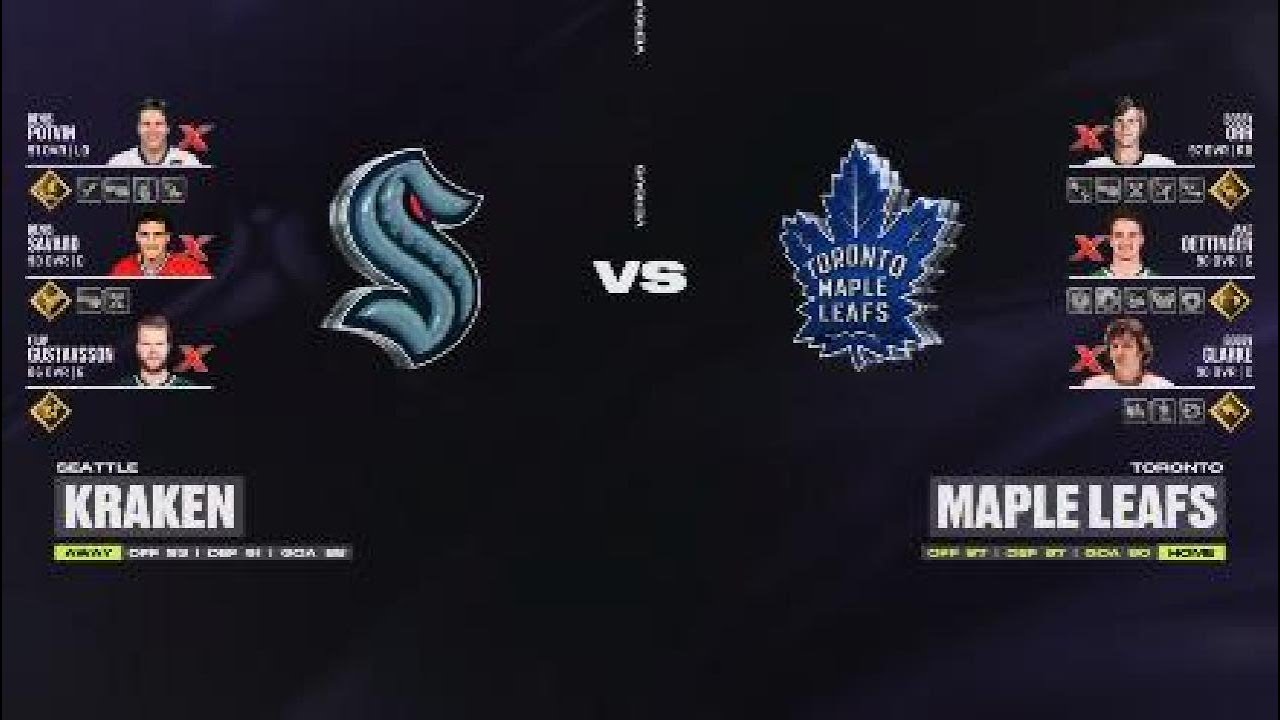 NHL24 Game 1 Toronto Maple Leafs vs Seattle Kraken - YouTube