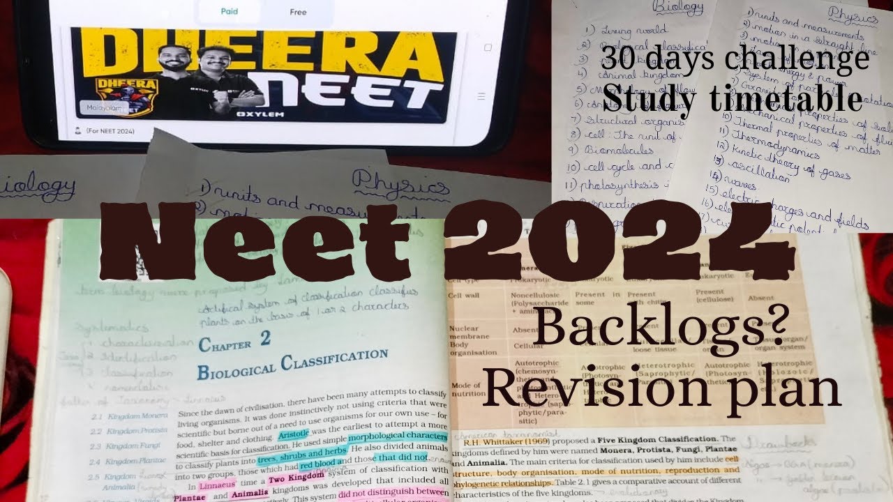 Study time table for 30 days | Neet 2024|study vlog 📕| xylem dheera # ...