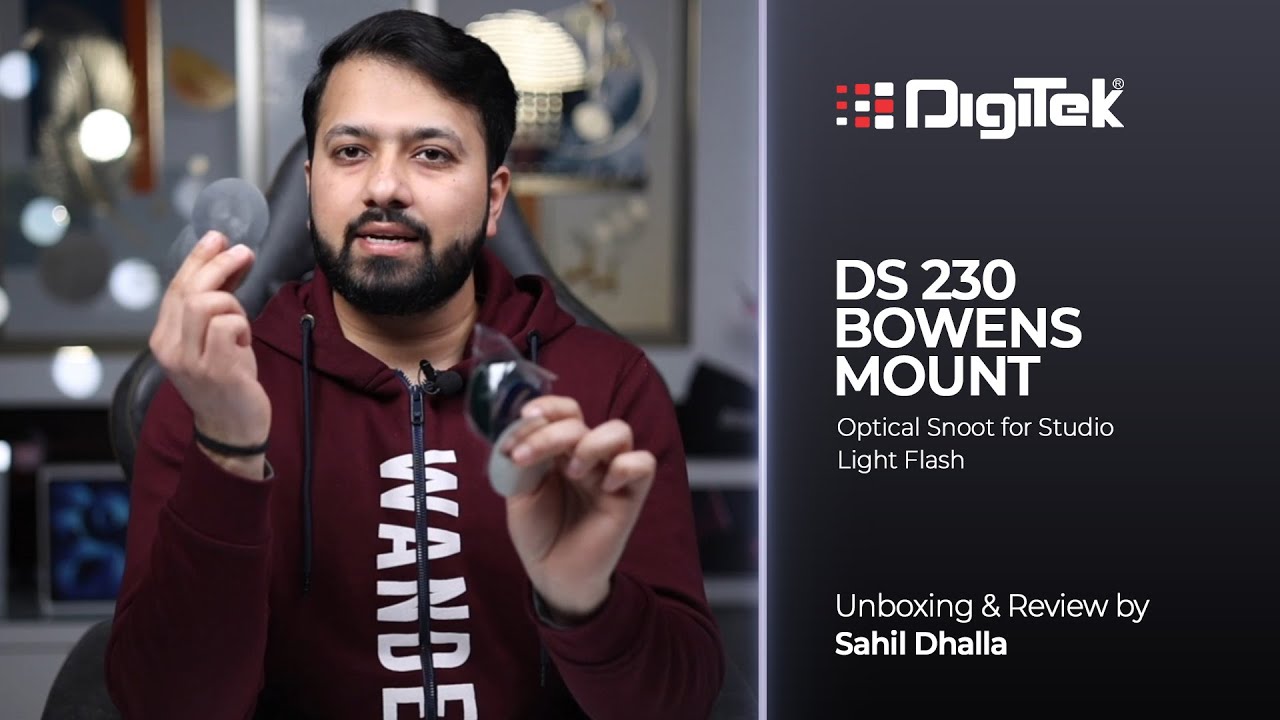 Digitek DS 230 Bowens Mount Optical Snoot for Studio Light Flash. Review By Sahil Dhalla. - YouTube