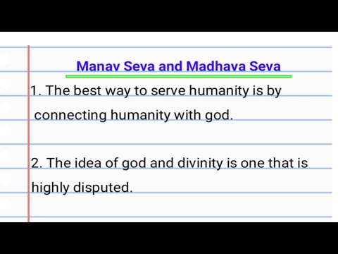 10 Lines on Manav Seva and Madhava Seva // 10 Lines Essay on Manav Seva ...