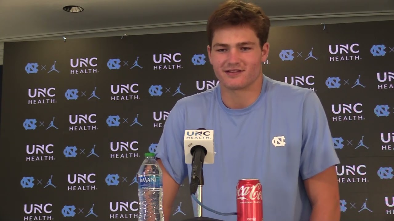 Drake Maye Tuesday Press Conference | Inside Carolina Interviews - YouTube