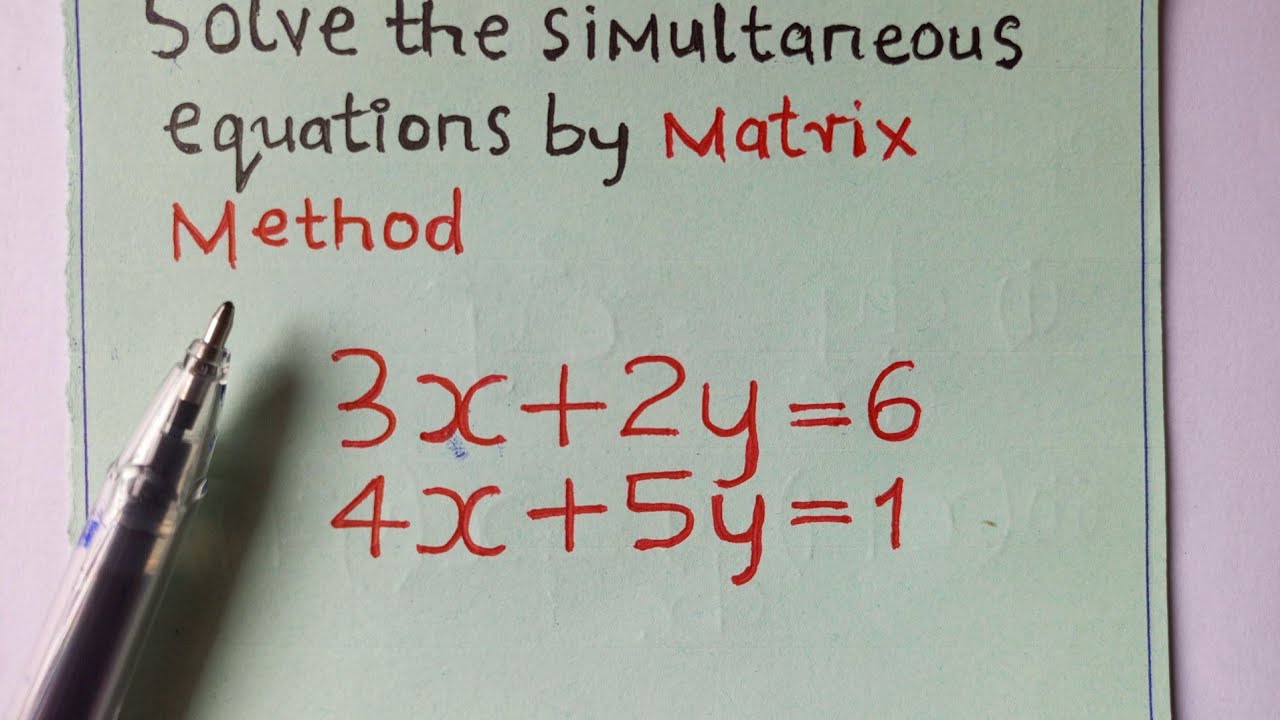 KCSE MATHS. MATRICES (SIMULTANEOUS EQUATION)FOR CBET/CDACC LEVEL 5 ...