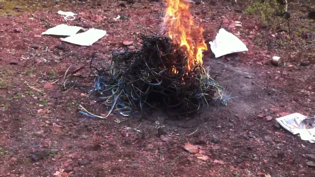 Burning cable - YouTube