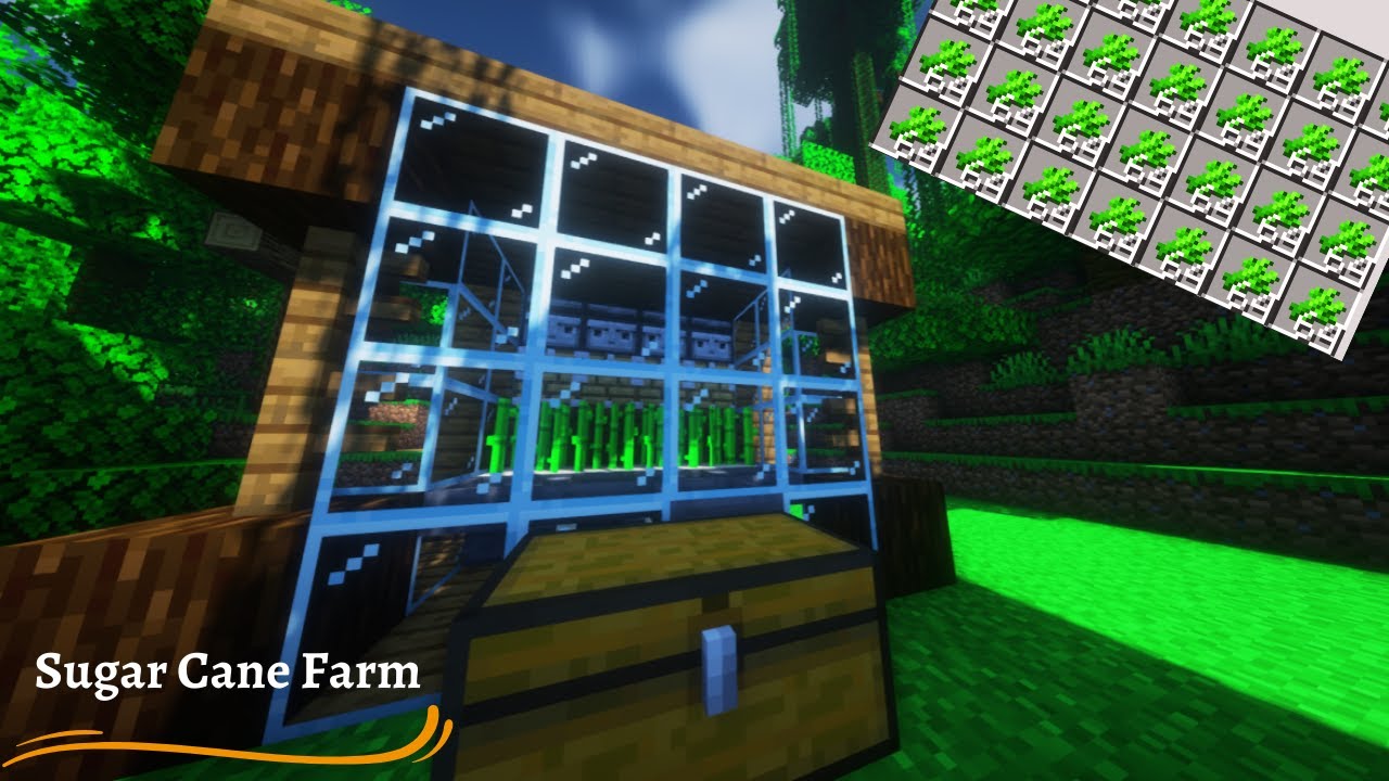 Minecraft Sugar Cane Farm - EASY - YouTube