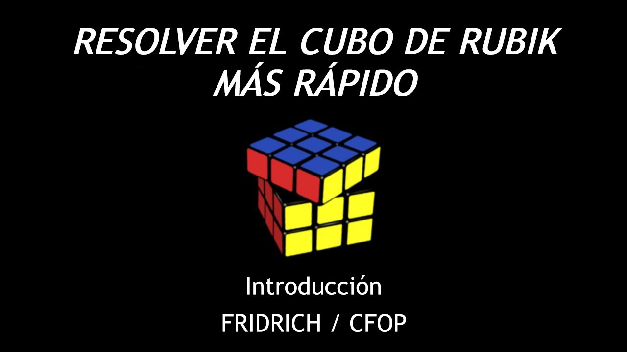 TUTORIAL RESOLVER EL CUBO DE RUBIK MÁS RÁPIDO | INTRODUCCIÓN - FRIDRICH ...