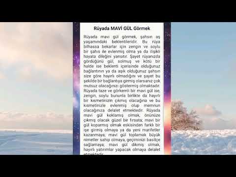 rüyada mavi gül görmek