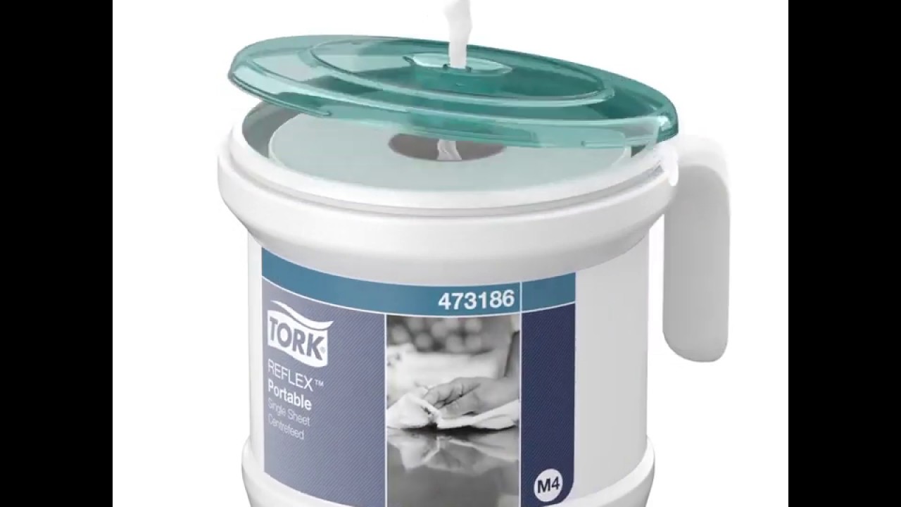 Tork Reflex Portable Single Sheet Centre Feed Dispenser - YouTube