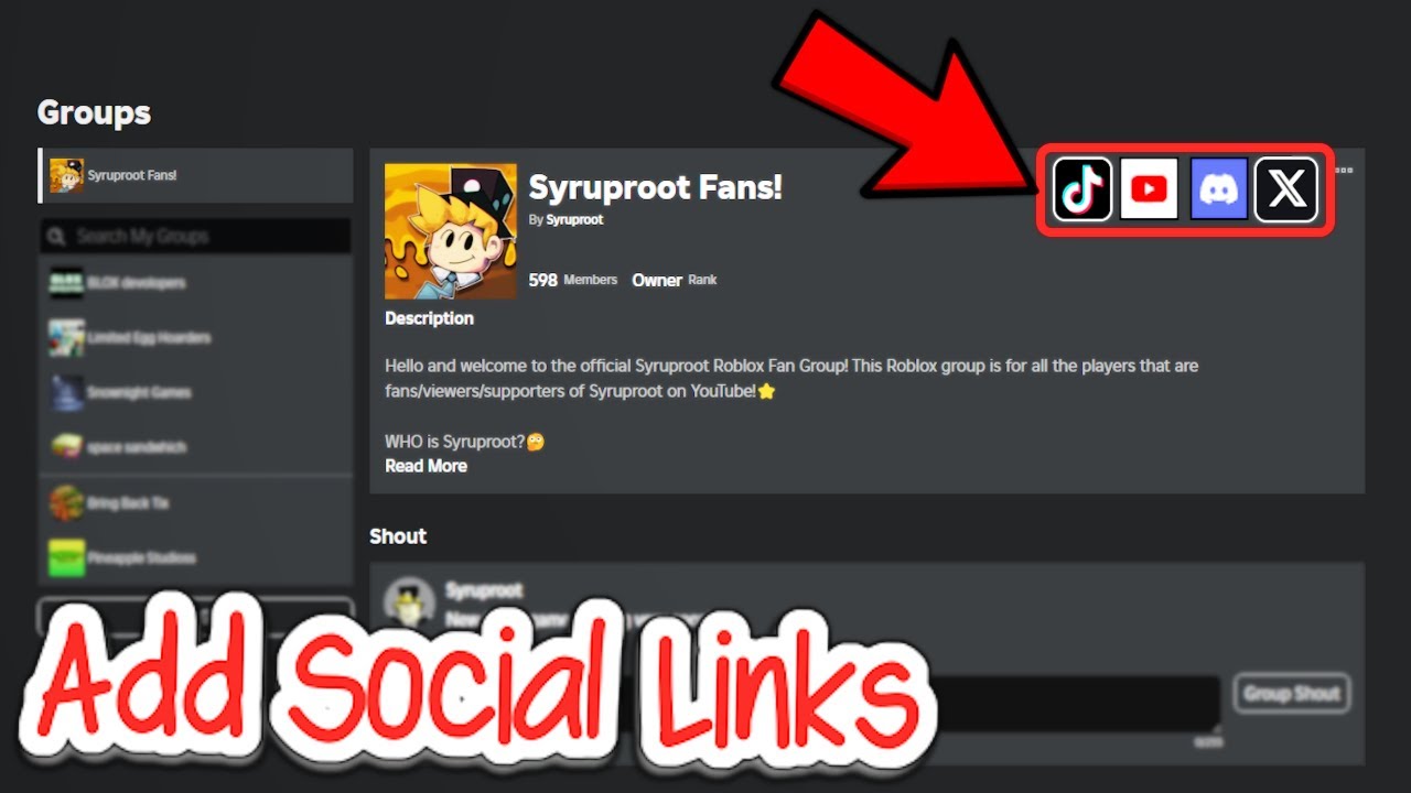 How to Add Social Media Links to Roblox Groups! (2025) - YouTube