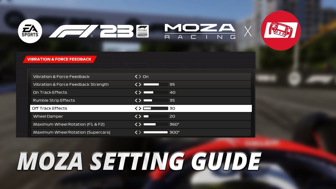 MOZA Setting Guide for F1 23 - YouTube