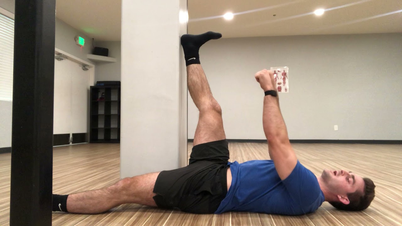 Hamstring On The Wall Stretch - YouTube