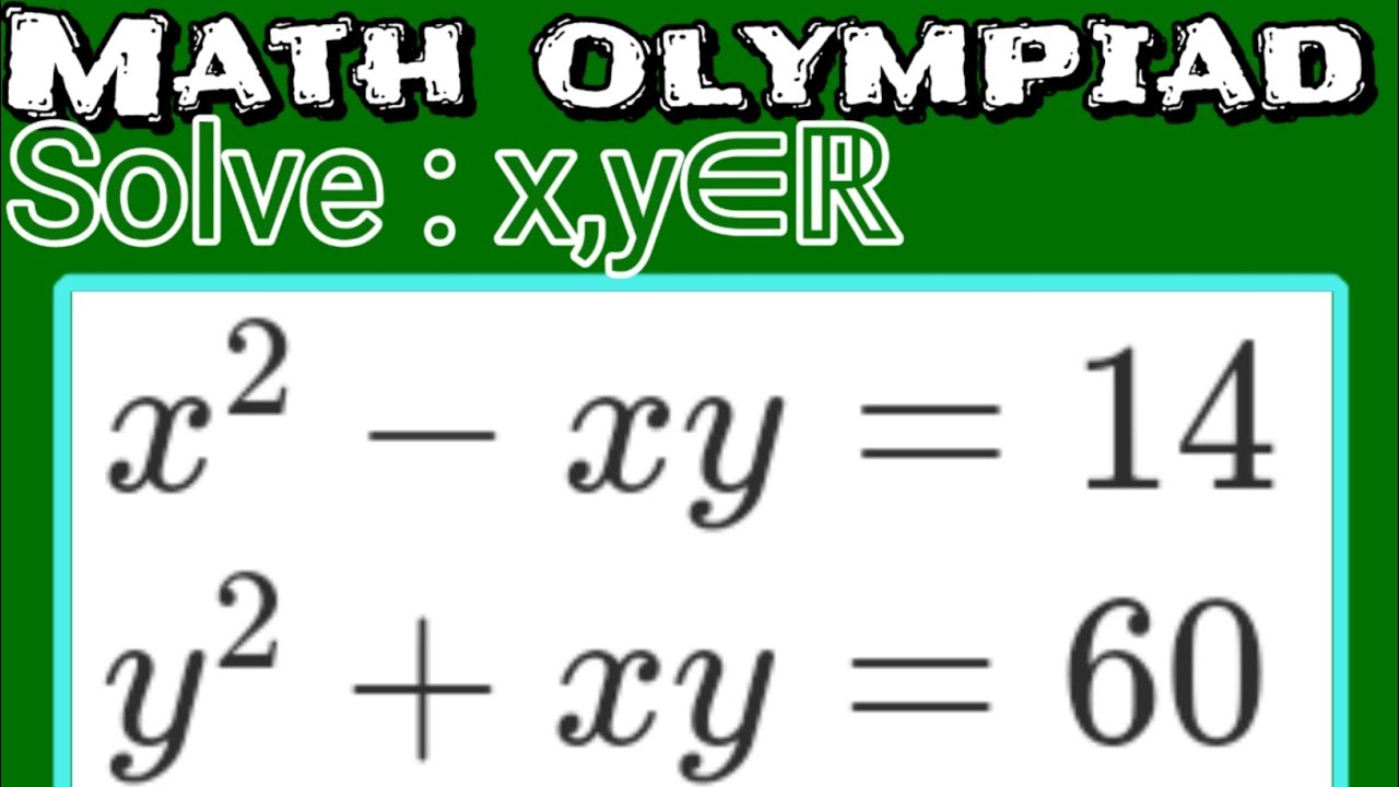 Math Olympiad:A Nice Olympiad Algebra Problem!@AyaansMath - YouTube