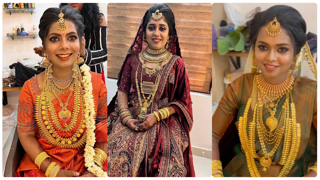 Three beautiful bridal makeover / Muslim lehenga bride/Muslim bridal ...
