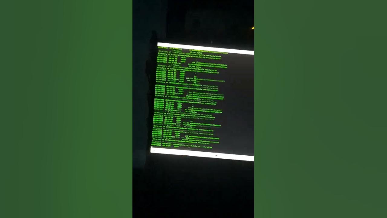 win+R. cmd. color 2. dir/s - YouTube