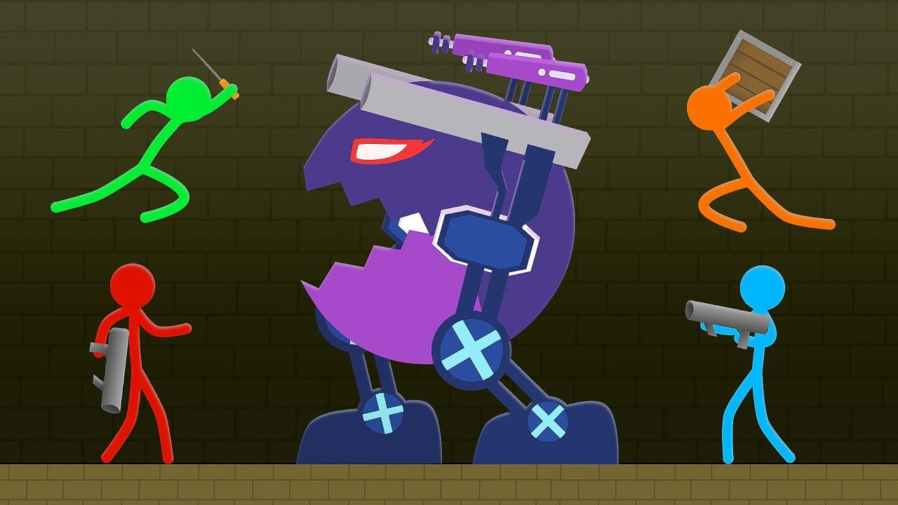 STICKMAN vs ROBOT PACMAN, Part 28 (Fan Made) - YouTube