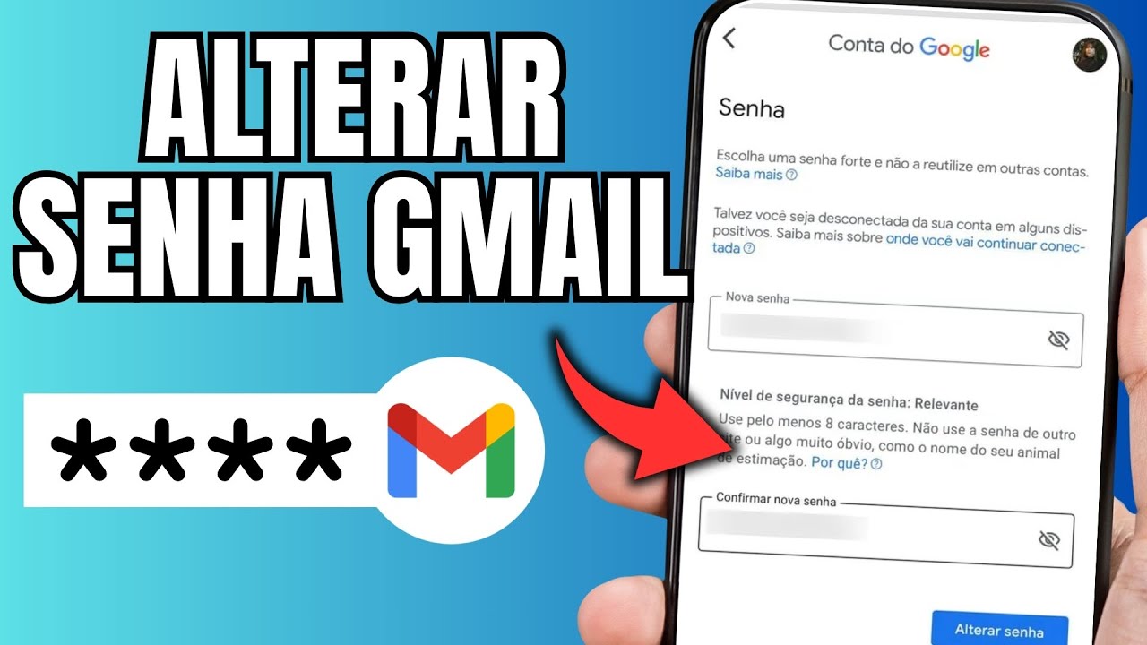 COMO ALTERAR A SENHA DO GMAIL - YouTube