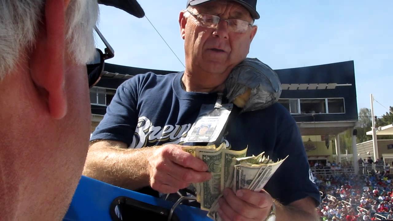 Kent Meyer, a/k/a "The IceMan," famous Milwaukee Brewers beer vendor, 3 ...