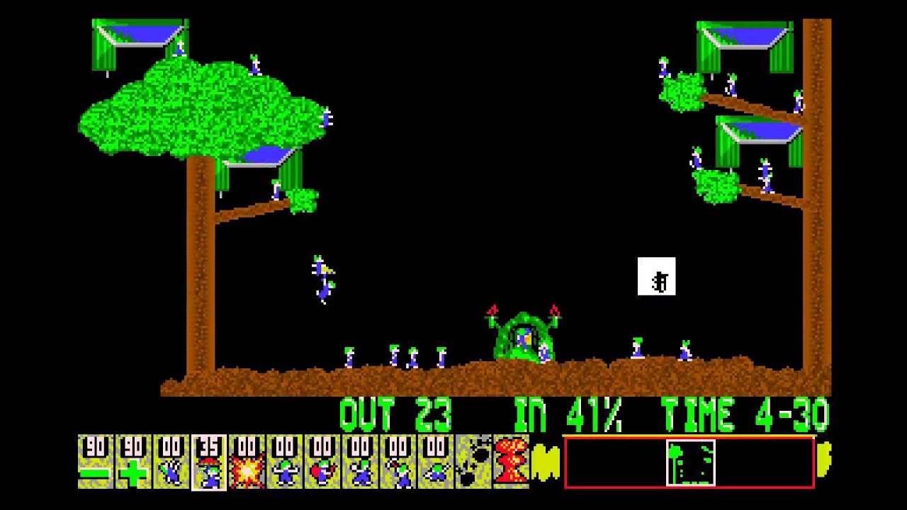 Lemmings Plus II [Cheeky 10]: Floater Frenzy - YouTube