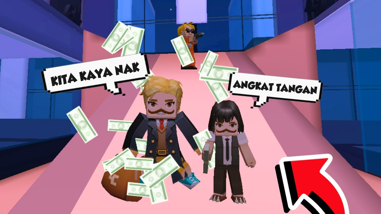 KITA BIKIN DRAMA JADI ORANG KAYA KOCAK DI BLOCKMAN GO!! - YouTube