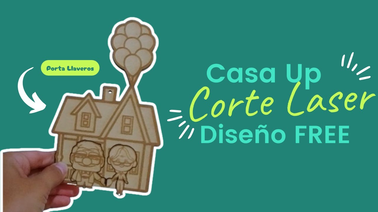 Porta Llaves de Casa de UP | Corte y Grabado Laser - YouTube