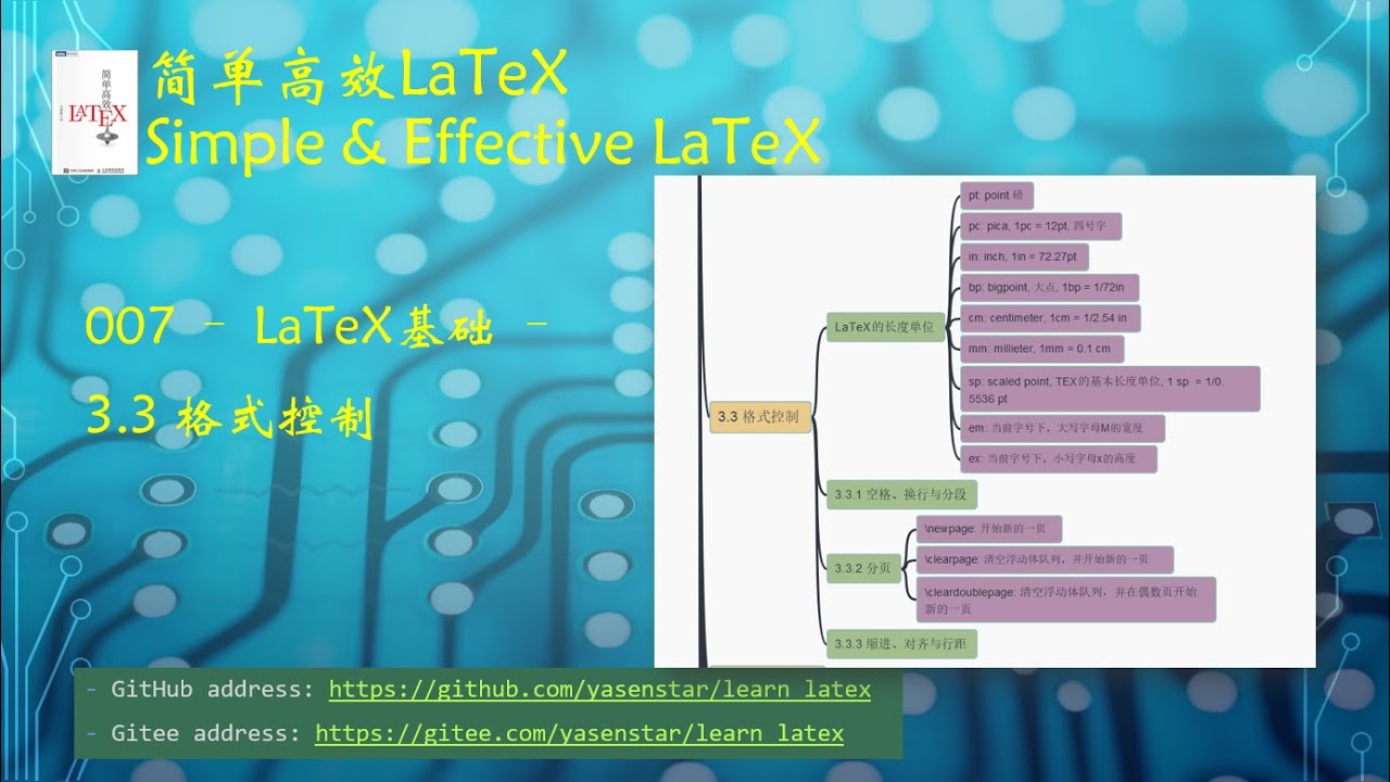 Learn LaTeX 007 - LaTex Format Control 科学排版之格式控制 - YouTube