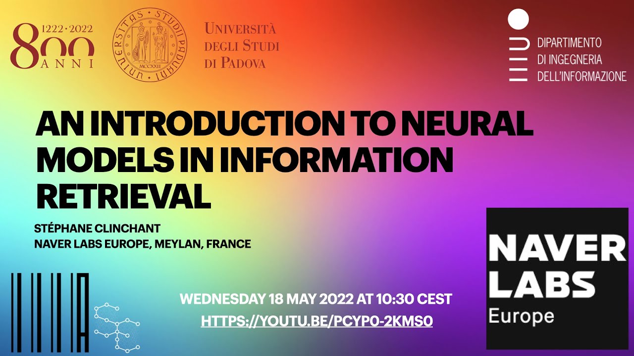 An Introduction to Neural Models in Information Retrieval - YouTube
