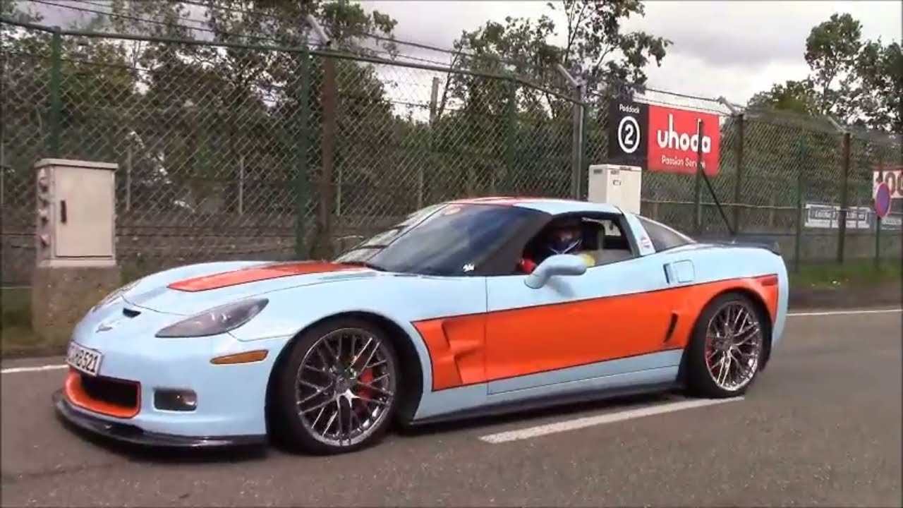 Gulf Livery Corvette at Petrolheads sunday on Circuit Zolder - YouTube