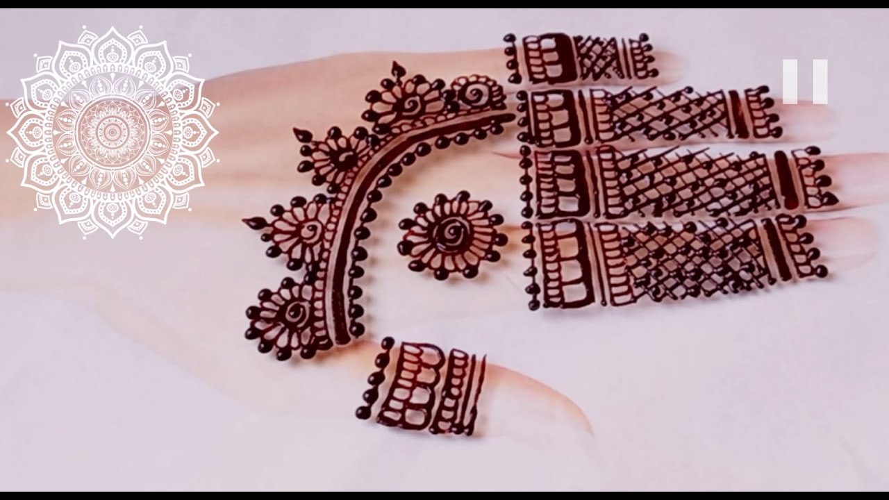 Unique Back Hand Mehndi Design - For Bridesmaides - YouTube