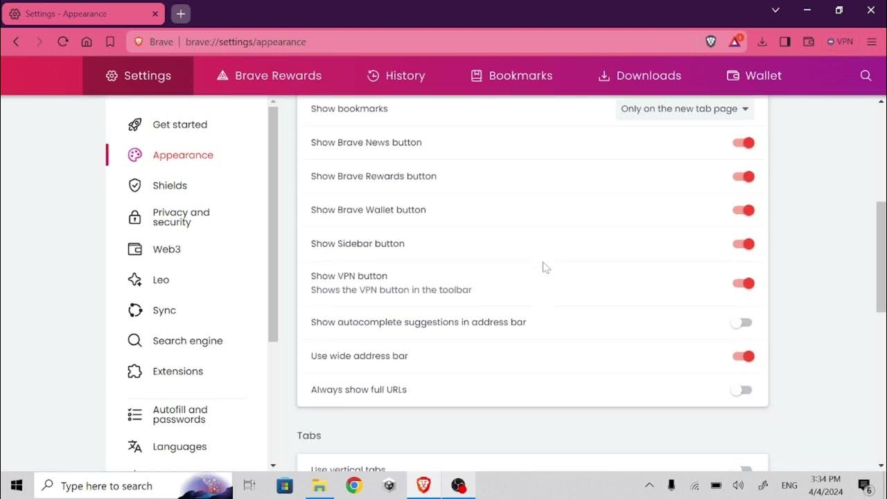 How To Enable Or Disable Vertical Tabs In Brave Browser PC - Full Tutorial | How To Easily - YouTube