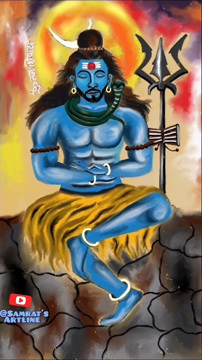 ভগবান শিব এর ছবি মোবাইল এ আঙুল ঘষে #shorts #art #shiv - YouTube