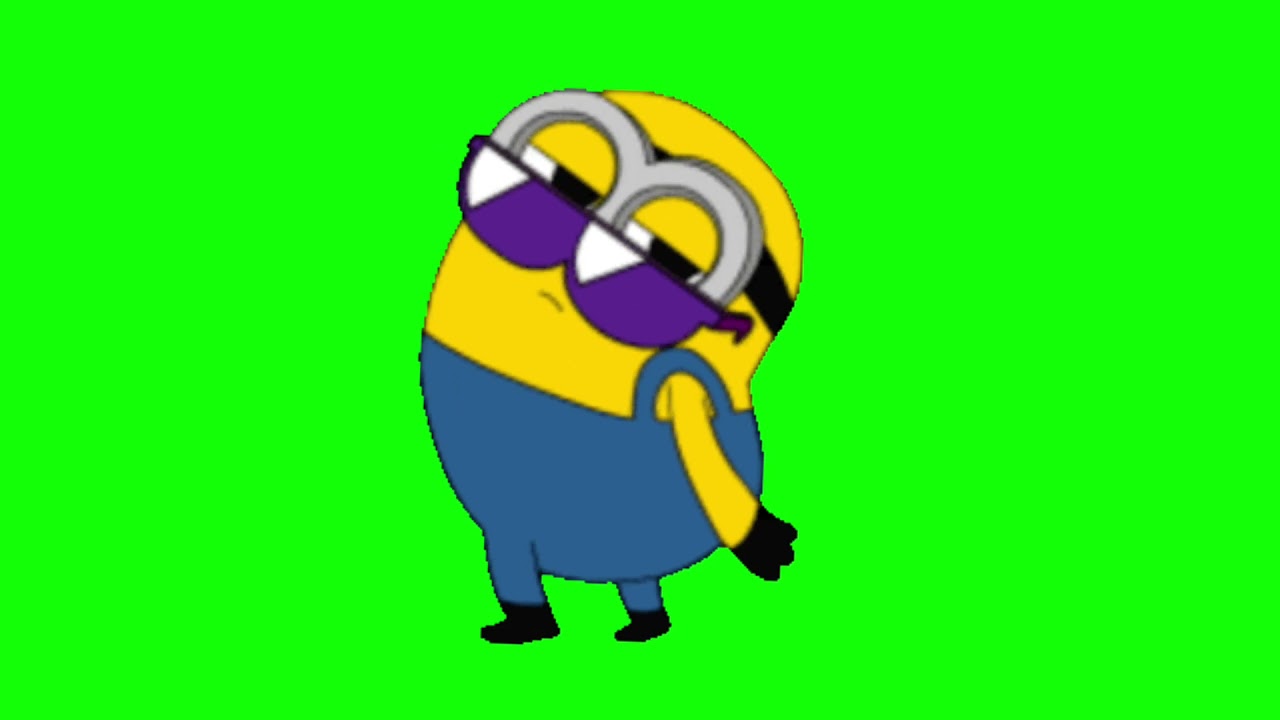 Dancing minion meme icon green screen - YouTube