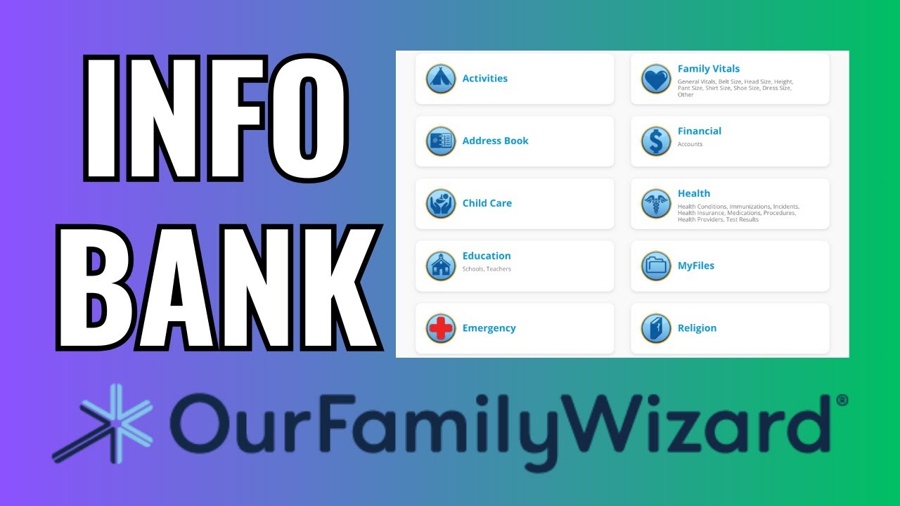 What is the OurFamilyWizard Info Bank and how to use it! - YouTube