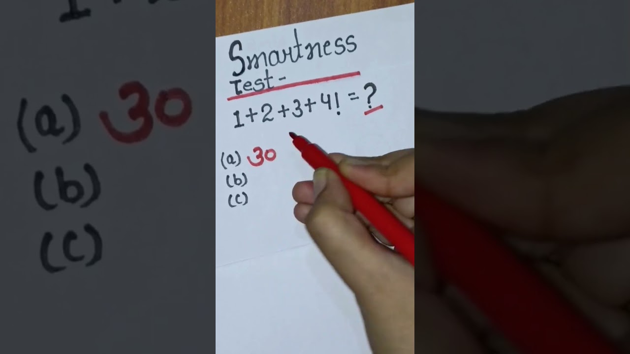 Smartness test #shorts #math short #youtube shorts video - YouTube