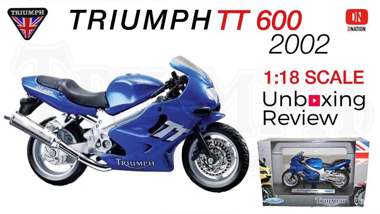 Unboxing Triumph TT 600 2002 Model 1:18 scale Diecast Motorcycle by ...