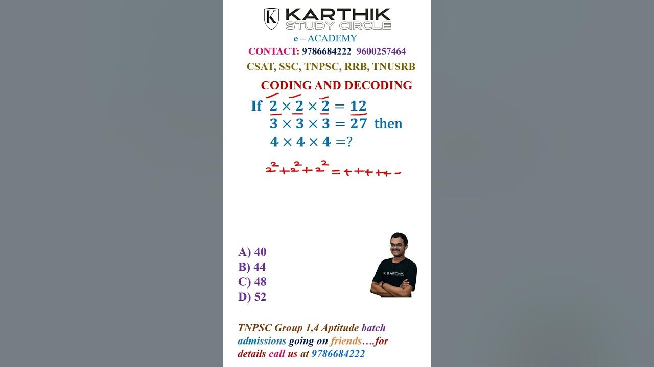 coding and decoding reasoning tricks ssc #ssccgl #rrbntpc #tnpscaptitude #codinganddecoding # ...