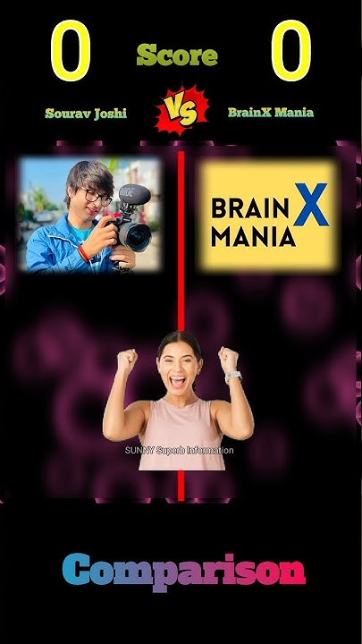 Sourav Joshi Vlogs 🆚 BrainX Mania 😍 #shorts #comparison - YouTube