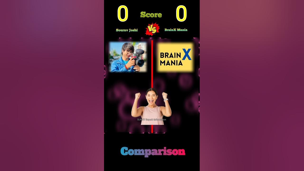 Sourav Joshi Vlogs 🆚 BrainX Mania 😍 #shorts #comparison - YouTube