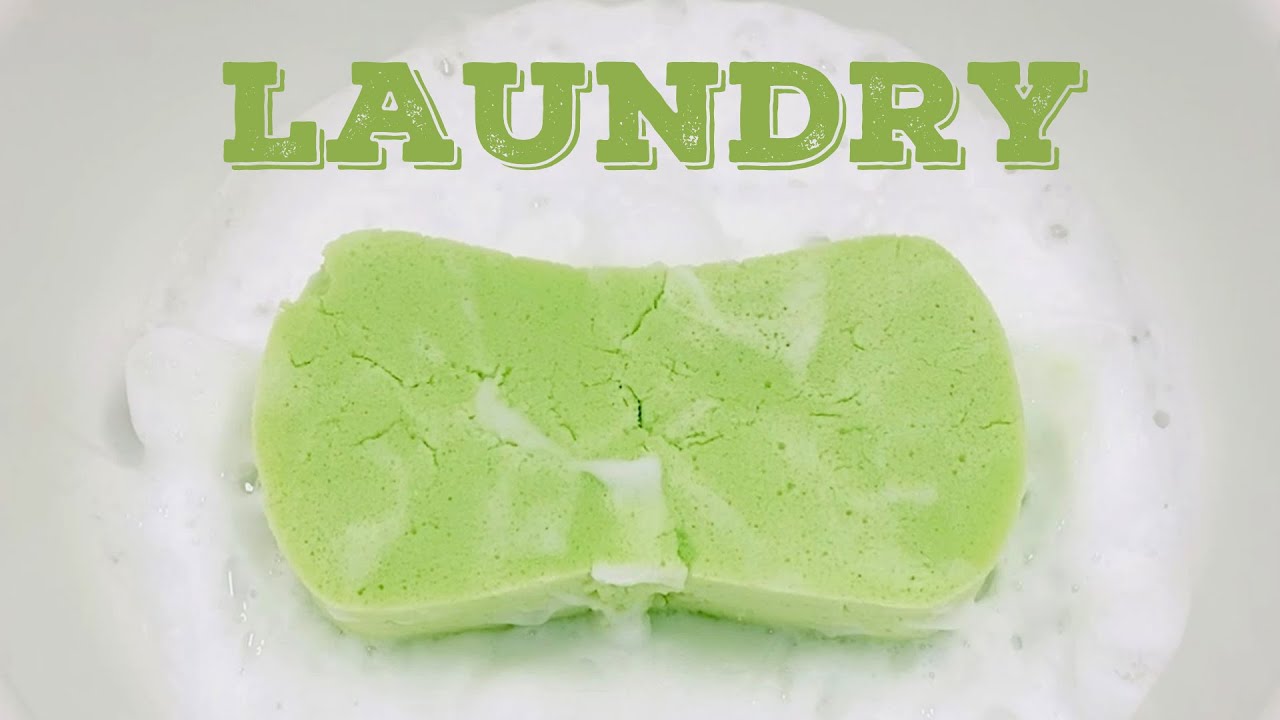 ASMR Sponge Squeeze 297.Laundry - YouTube